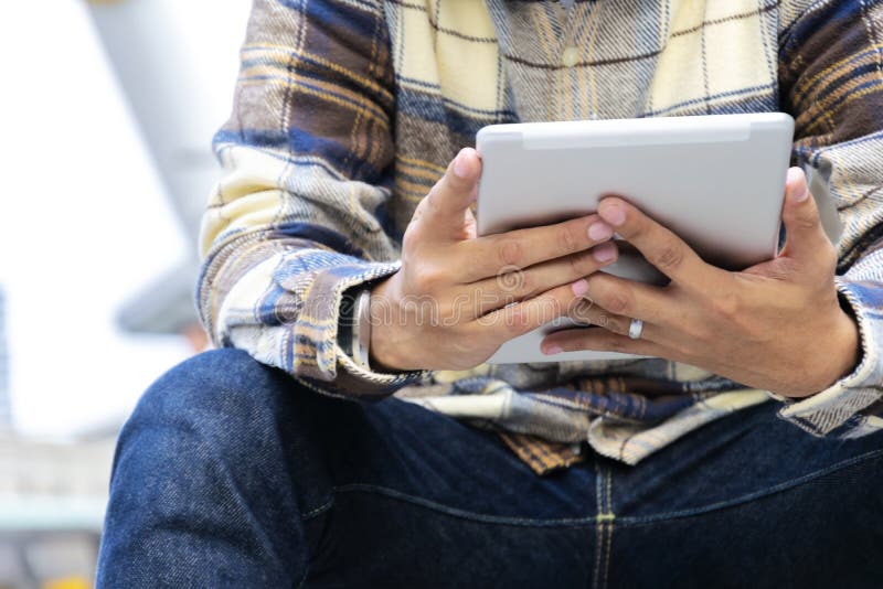 Use tablet concept stock photo. Image of hobby, information - 185930986