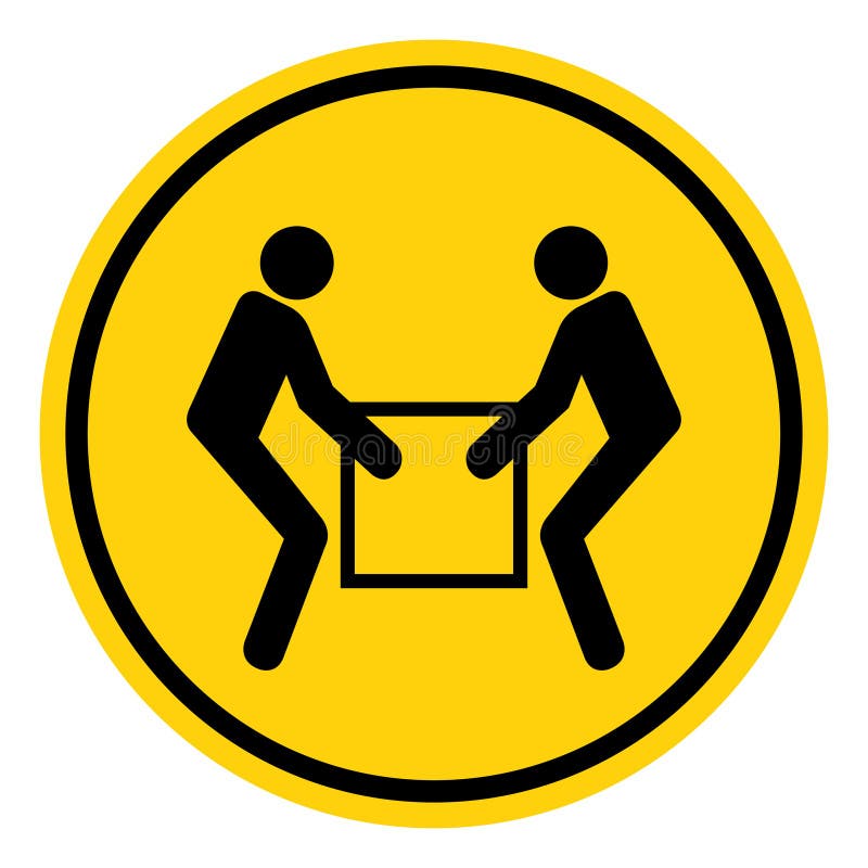 Use Two Person Lift Symbol Sign, Vector Illustration, Isolate on White ...