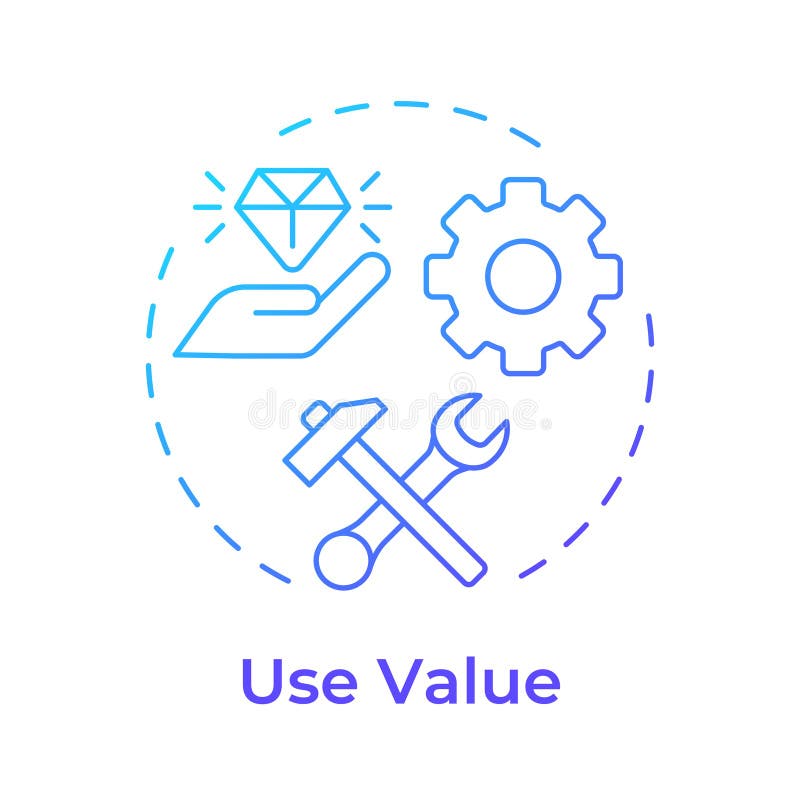 Use Value Blue Gradient Concept Icon Stock Vector - Illustration of ...