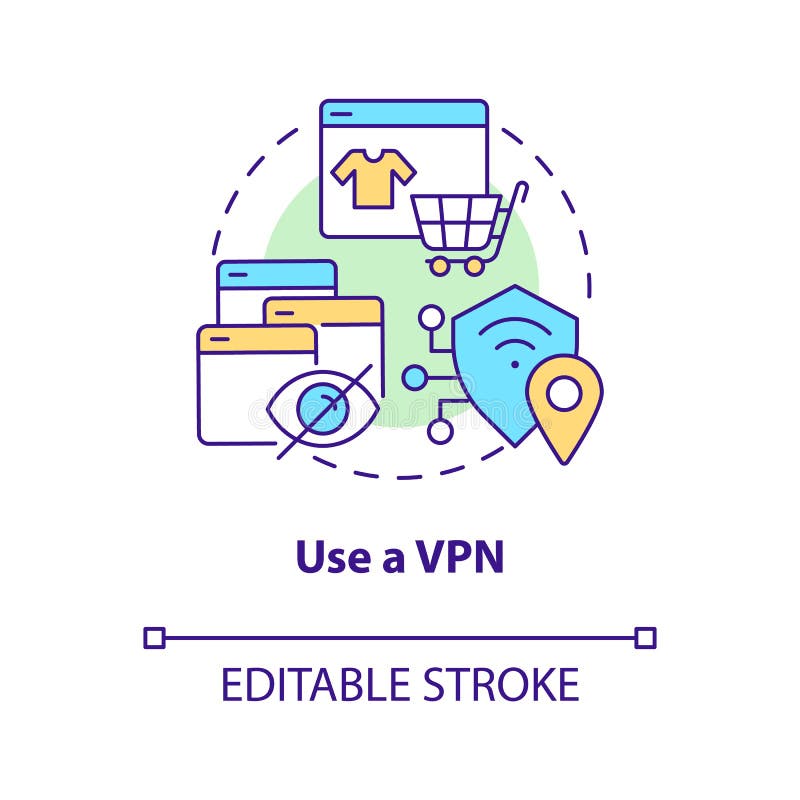 Use VPN concept icon stock vector. Illustration of editable - 260574730