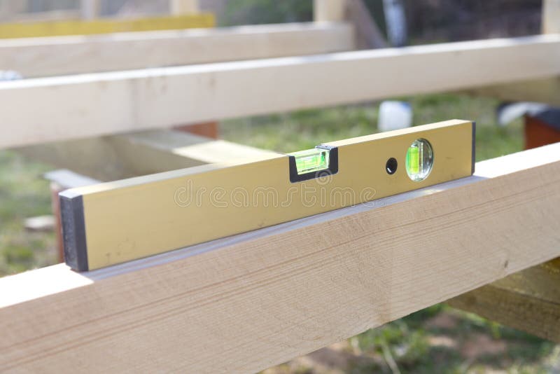 Use of Water Level in Building a House Stock Image - Image of alignment ...