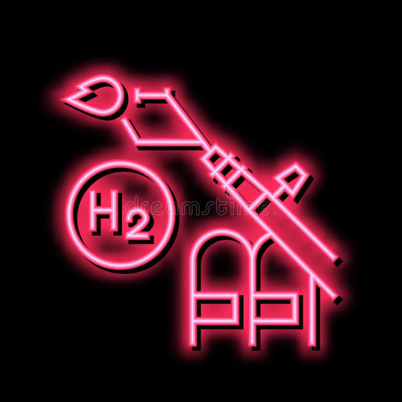 Use in Welding Hydrogen Neon Glow Icon Illustration Stock Vector ...