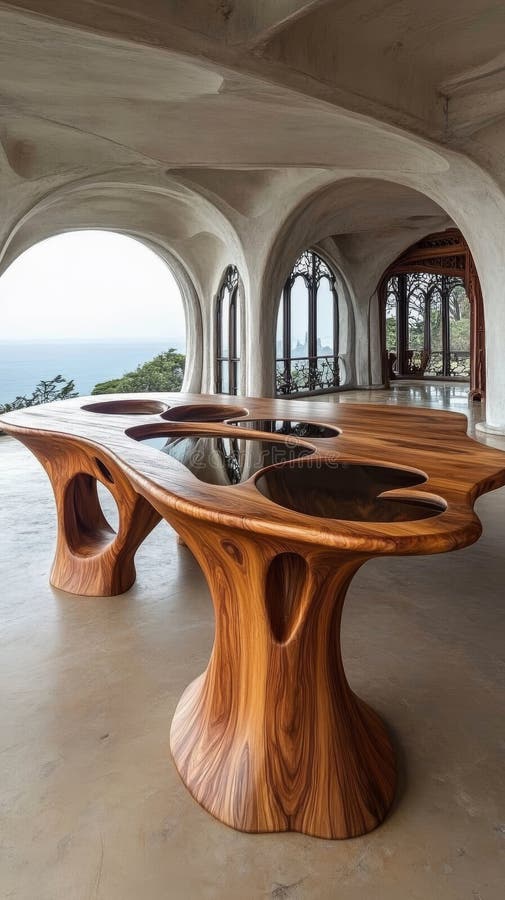 The Use of a Wooden Coffee Table is Characteristic of Organic Modern ...