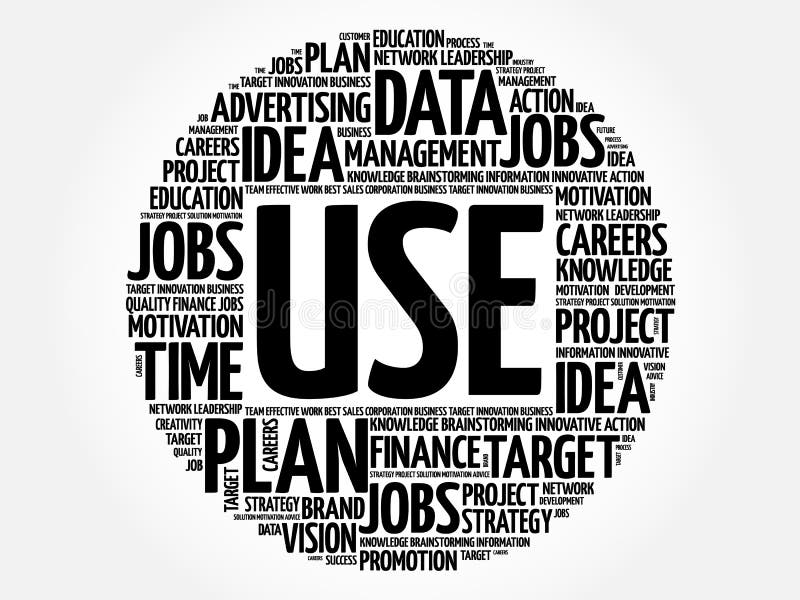 USE word cloud stock illustration. Illustration of development - 206315026