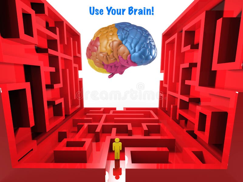 AI brain concept stock illustration. Illustration of futuristic - 144813943