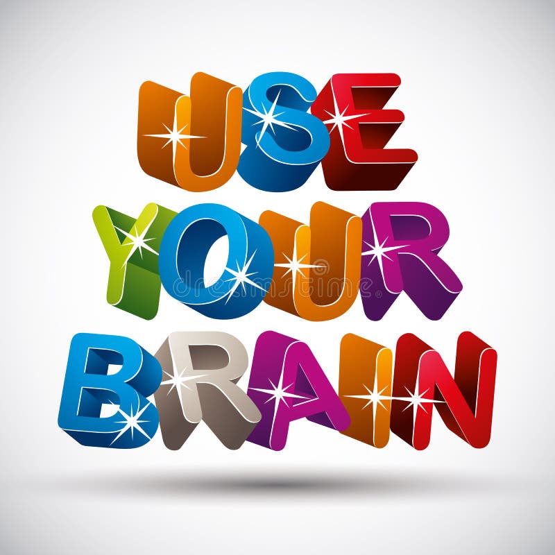 Use your brain stock vector. Illustration of mind, human - 56099179