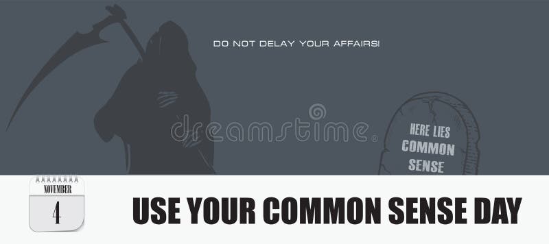 Use your common sense stock illustration. Illustration of intelligence ...