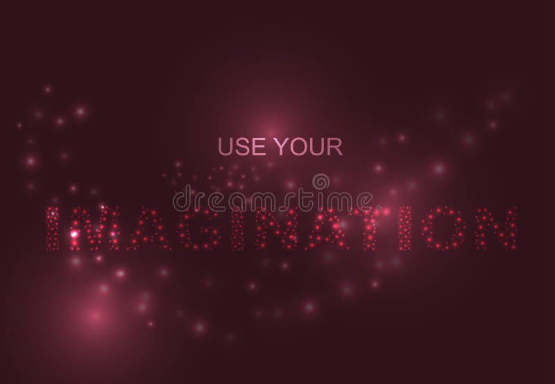 Imagination Typography Illustration Stock Illustration - Illustration ...