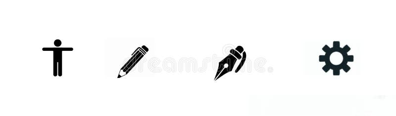 Useable Icon Pen Icon Man Icon Setting Icon Stock Illustration ...