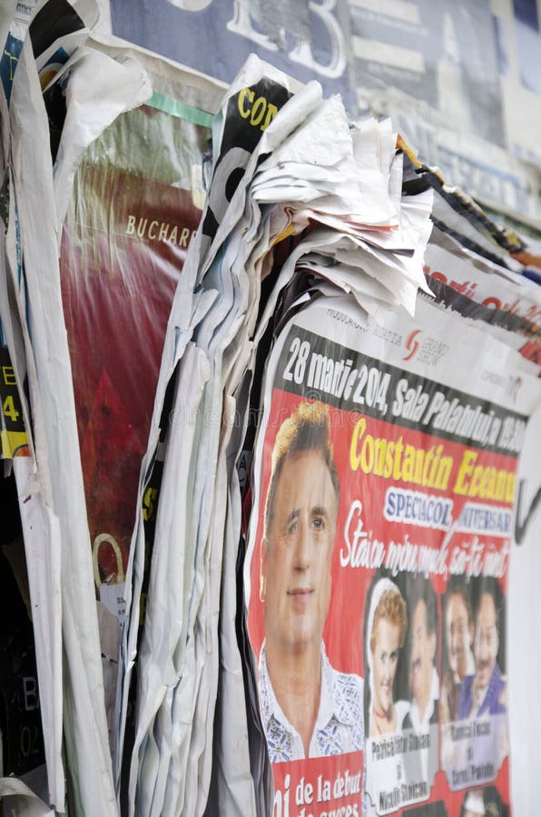 Used Advertisement Street Posters Editorial Stock Image - Image of ...