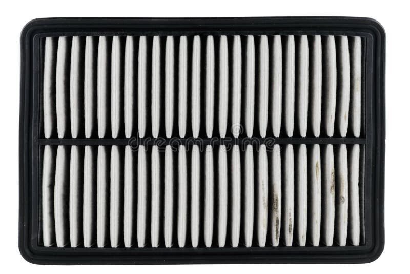 Used Air Filter for Car, Auto Spare Part, Isolated on White Stock Image ...