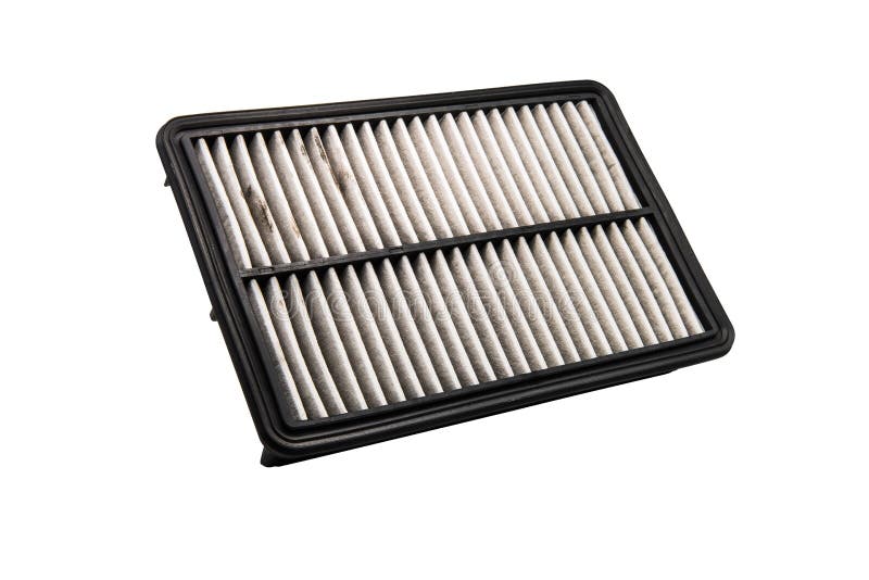 Used Air Filter for Car, Auto Spare Part, Isolated on White Stock Image ...