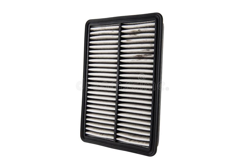 Used Air Filter for Car, Auto Spare Part, Isolated on White Stock Image ...