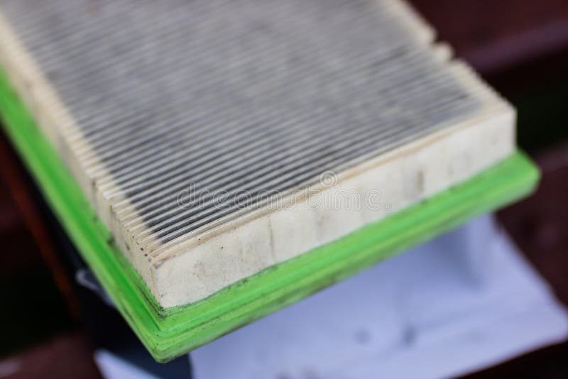 A Used Air Filter for the Car. Spare Parts for an Internal Combustion ...