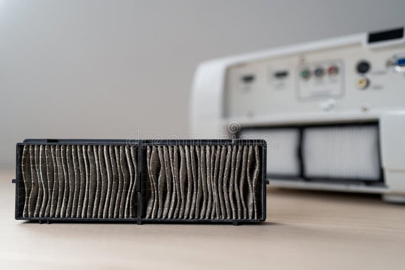 Used Air Filter. Replacing the Dust Filter. Stock Image - Image of dust ...