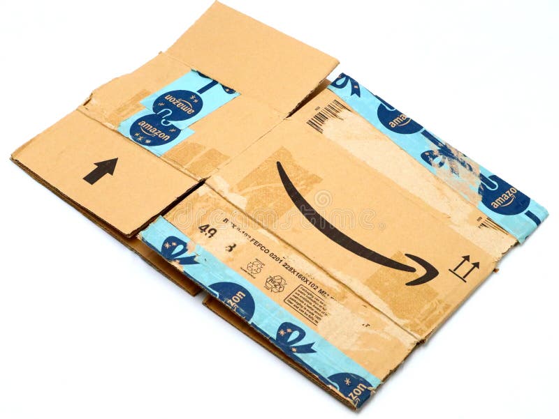 AMAZON Shipping Package Parcel Cardboard Box Editorial Photography ...