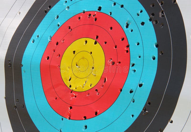 Used Archery Target Close Up Stock Photo - Image of aiming, performance ...