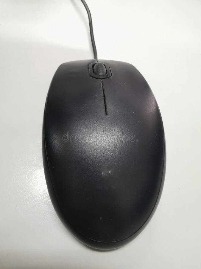 Used Black Mouse To Help Operate the Computer in the Office Stock Image ...