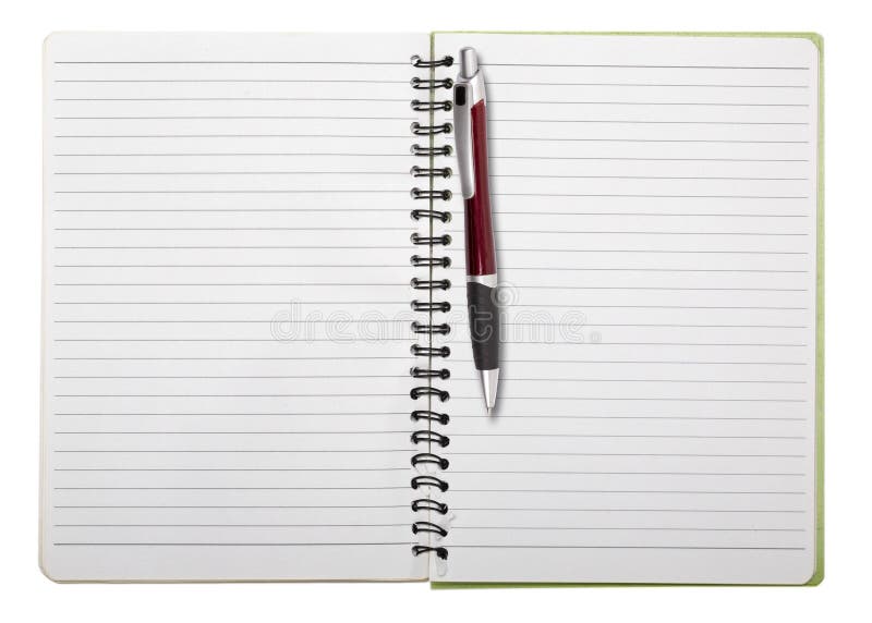 Used Blank Note Book with Ring Binder on White Stock Photo - Image of ...