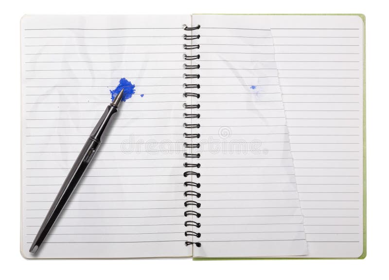 Used Blank Note Book with Ring Binder on White Stock Photo - Image of ...