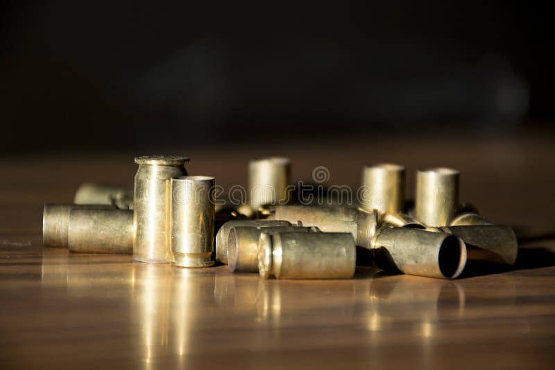 Used brass bullet casings stock photo. Image of pile - 86560326