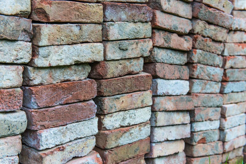 Used bricks stacked stock photo. Image of architecture - 69395538
