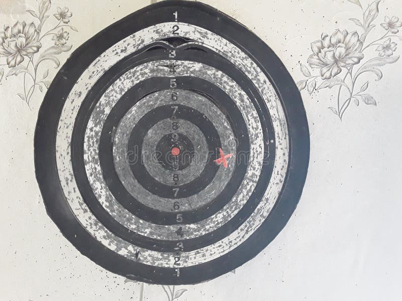 Used broken darts target stock image. Image of game - 229552025