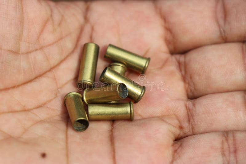 Bullet Shells Which are Used Held in Hand Stock Photo - Image of fire ...