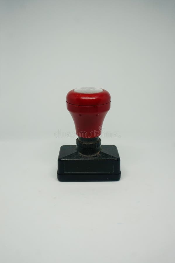 Used Business Stamper Isolated White Background Stock Image - Image of ...