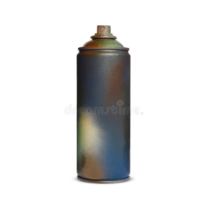 Used Can of Spray Paint on White Background Stock Photo - Image of ...