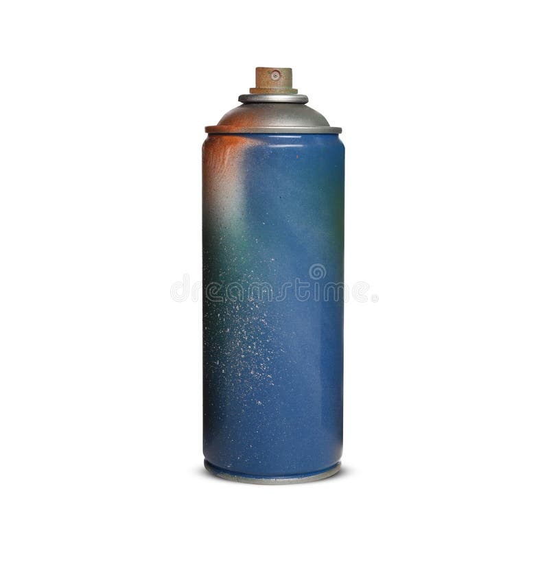 Used Can of Spray Paint on White Background Stock Photo - Image of ...
