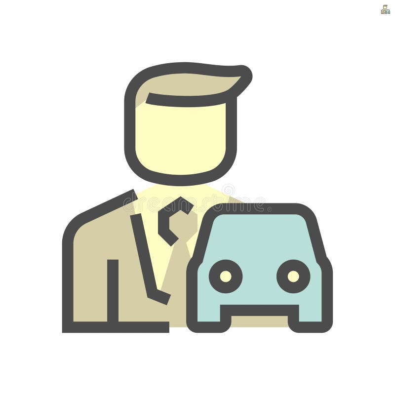 Used Car and Dealership Icon Stock Vector - Illustration of business ...