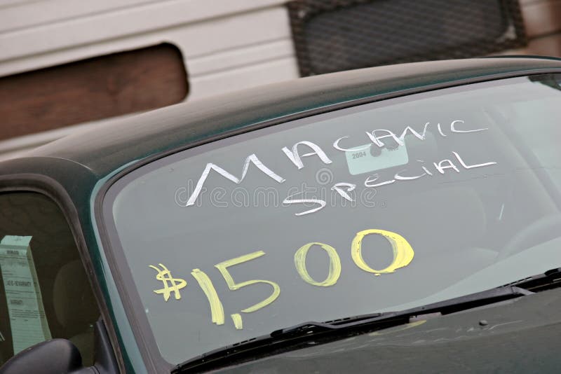 Used car lot price sticker stock photo. Image of sell - 19458860