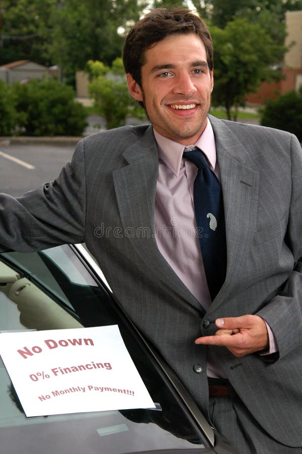 Car Used Salesperson Selling Old Car As Brand New Stock Image - Image ...