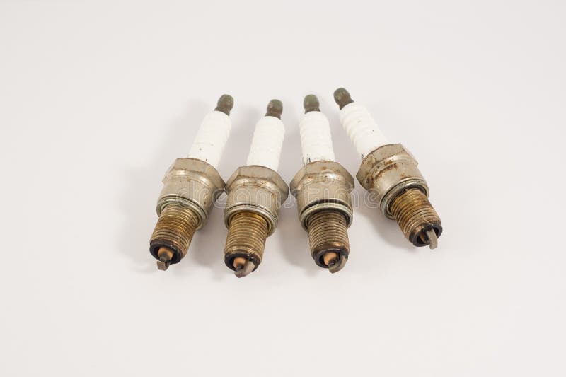 Used Car Spark Plugs. Vehicle Engine Parts Stock Image - Image of ...