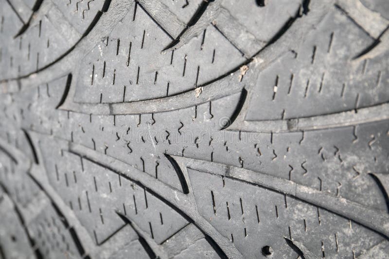 Used Car Tire, Texture and Tread Pattern Stock Photo - Image of auto ...