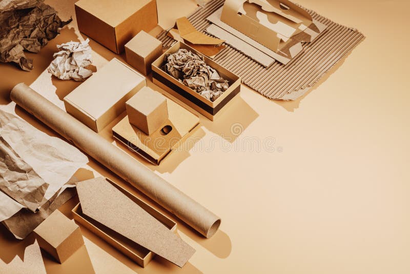 Used Cardboard and Paper for Recycling, Secondary Raw Materials Stock ...
