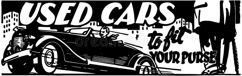 Used Cars 4 stock vector. Illustration of advertisements - 42094165