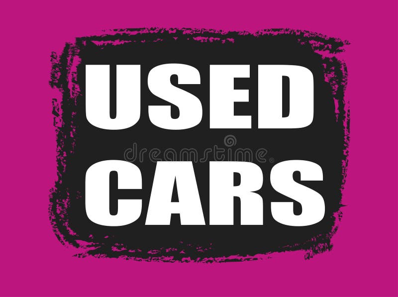 Used cars banner stock illustration. Illustration of sign - 103120539