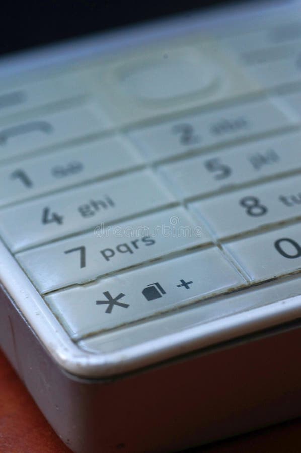 White Classic Keyboard of the Phone in Use Stock Photo - Image of ...