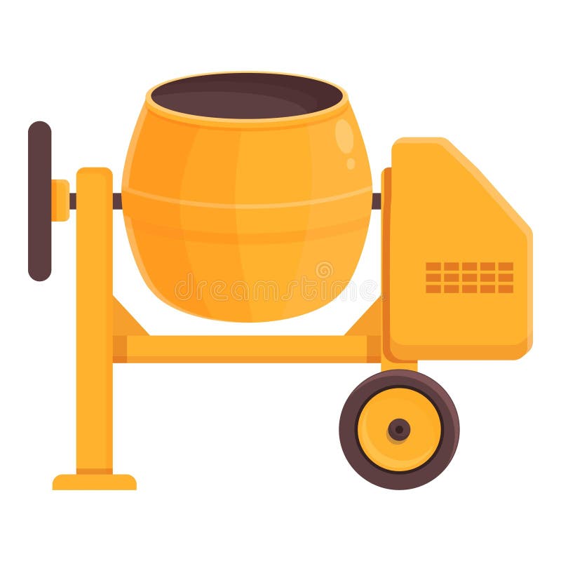 Used Cement Mixer Icon Cartoon Vector. Construction Machine Stock ...