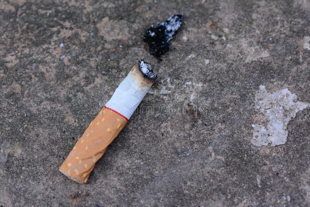 Used cigarette stock photo. Image of nasty, smell, logo - 96574022