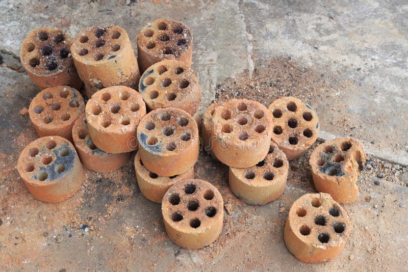 Used coal briquette stock photo. Image of contamination - 34500560