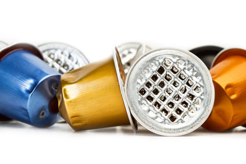 Used coffee capsules stock photo. Image of rubbish, isolated - 149607156