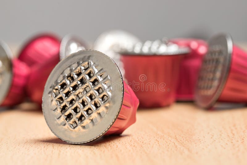 Used coffee capsules waste stock image. Image of caffeine - 141716407