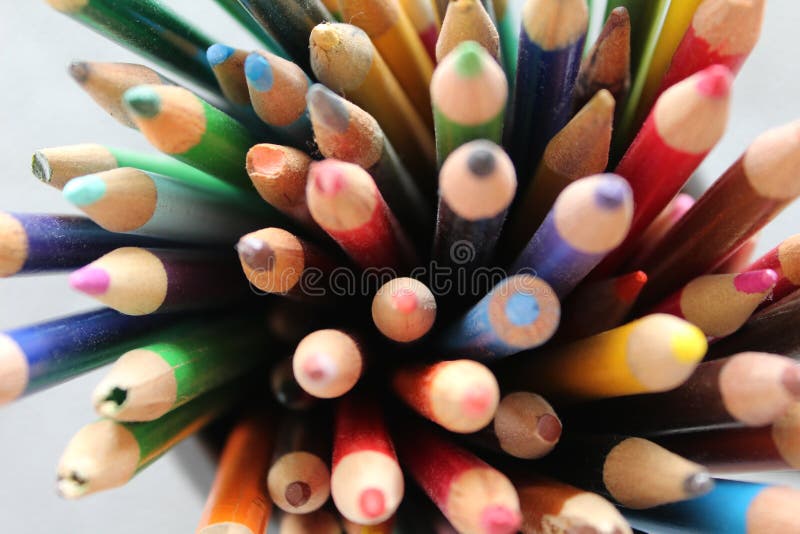 Used colored pencils stock photo. Image of yellow, pencils - 51515502