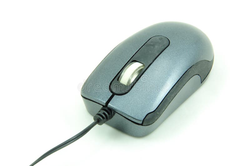 Used Computer Mouse Isolated on White Stock Photo - Image of ...