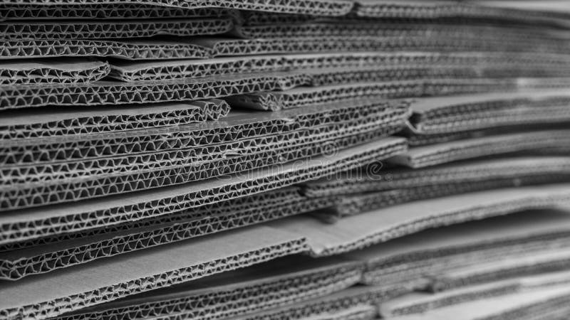 Used Corrugated Boxes Stacked for Recycle To New Material Stock Photo ...