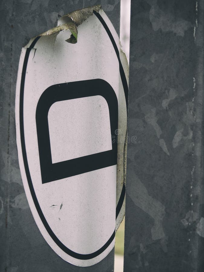 Used Country Abbreviation Sticker of Germany Stock Photo - Image of ...