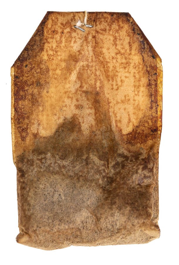 Used Dried Tea Bag Isolated on White Background Stock Photo - Image of ...